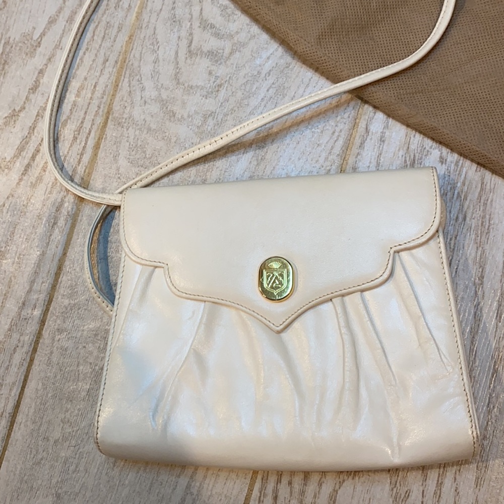 Vintage 80s Agatha Off White Leather Made In Italy Cr… - Gem